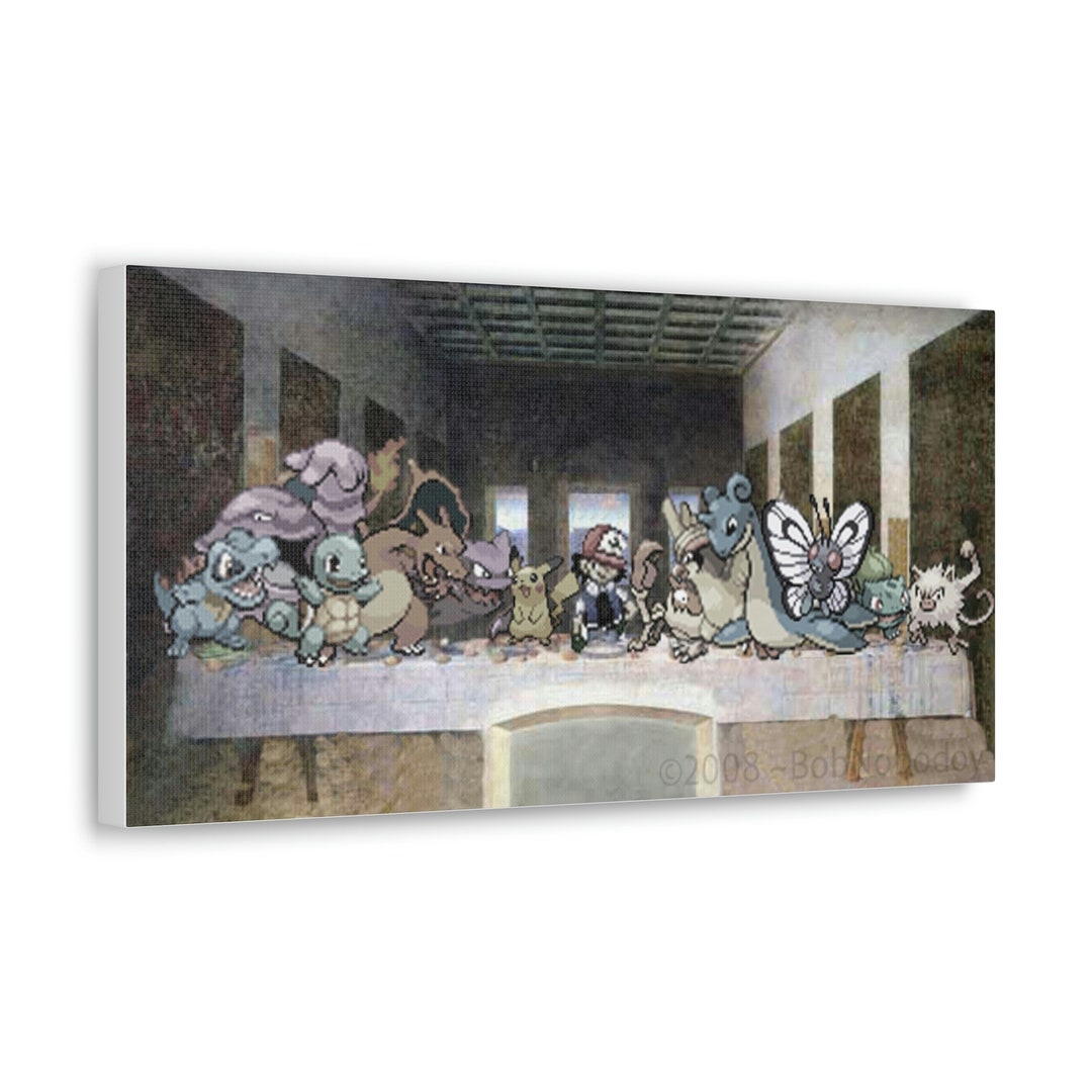 Old School Pokemon Last Supper Wall Art Wall Decor Canvas - Etsy