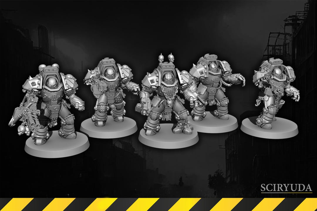 STEEL BROTHERHOOD JUGGERNAUT Squad - Sci-fi Tabletop Wargaming ...