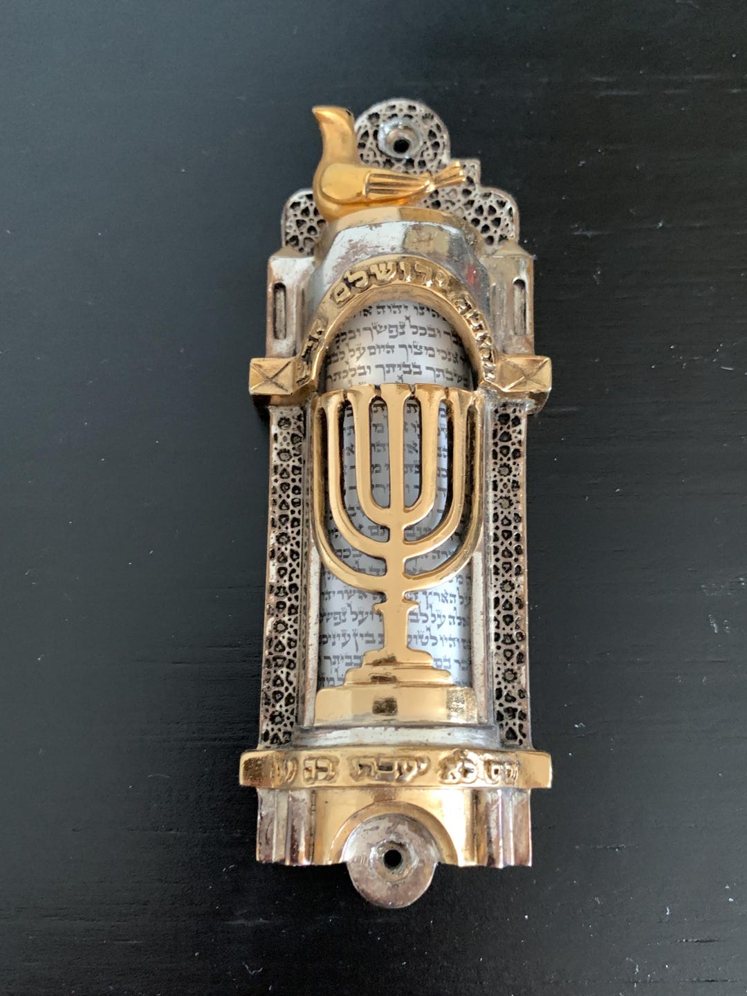 Vintage Frank Meisler Menorah Mezuzah | Rare Judaica Collectible ...