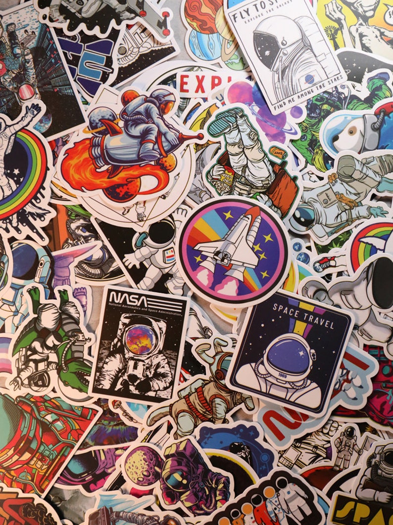 Astronaut Stickers Space Stickers NASA Stickers 40 Random - Etsy
