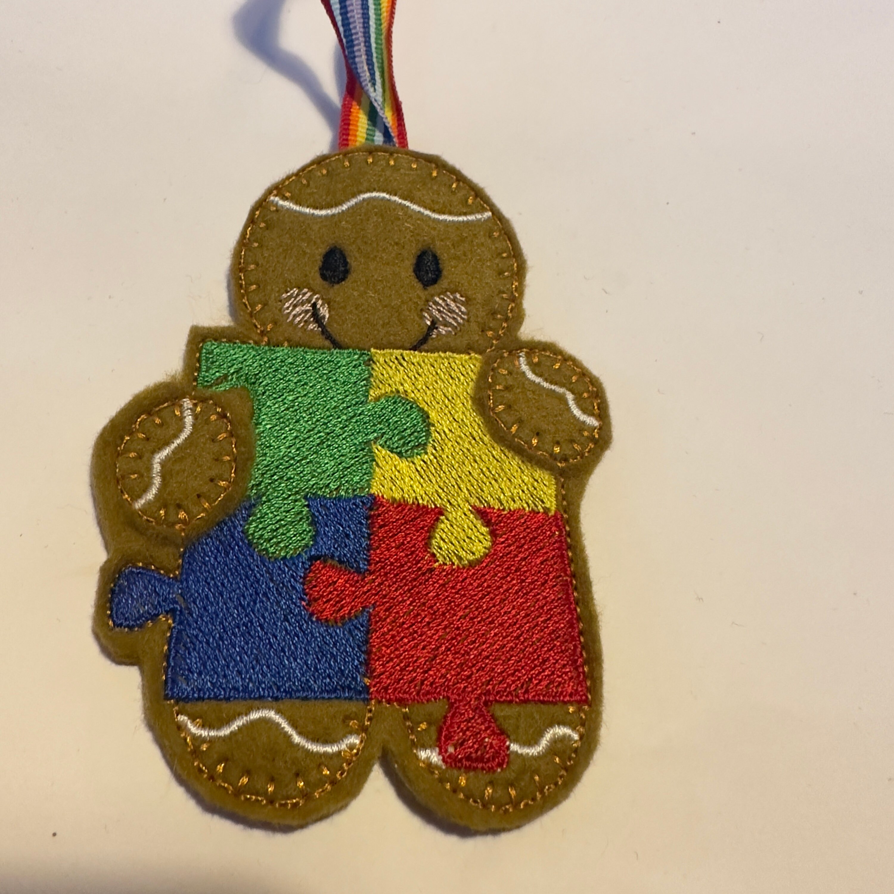 Autism Gingerbread Personalised Ornament Hanger Christmas - Etsy UK