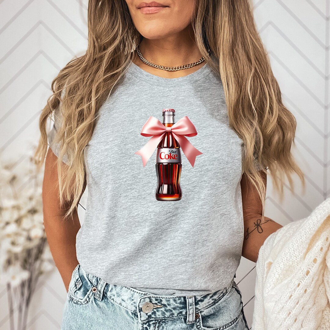 Diet Coke Pink Bow Shirt, Diet Coke Lover Shirt, Diet Coca Cola Tshirt ...