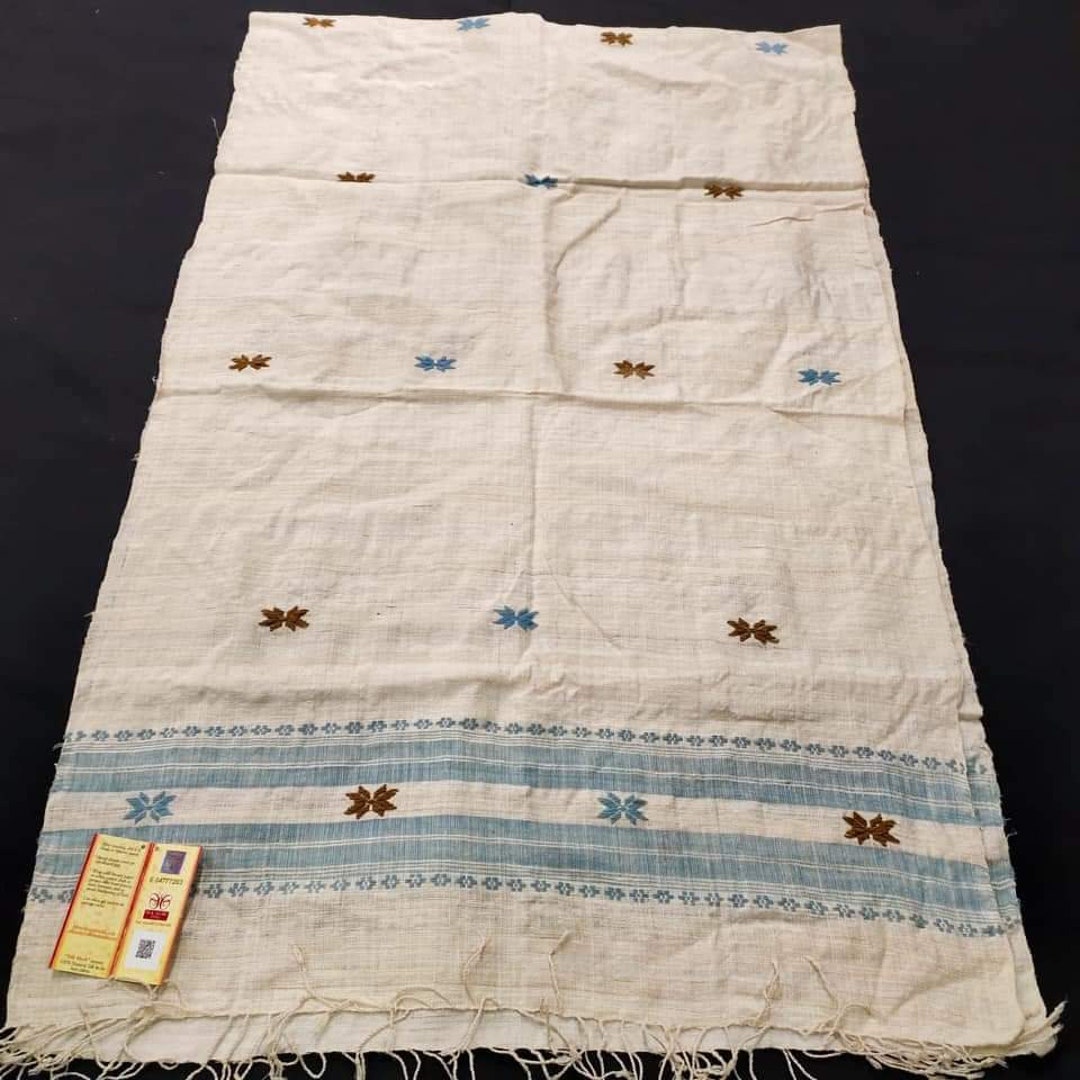 Handcrafted Assamese Gamusa Cotton Stole Traditional Stripe - Etsy