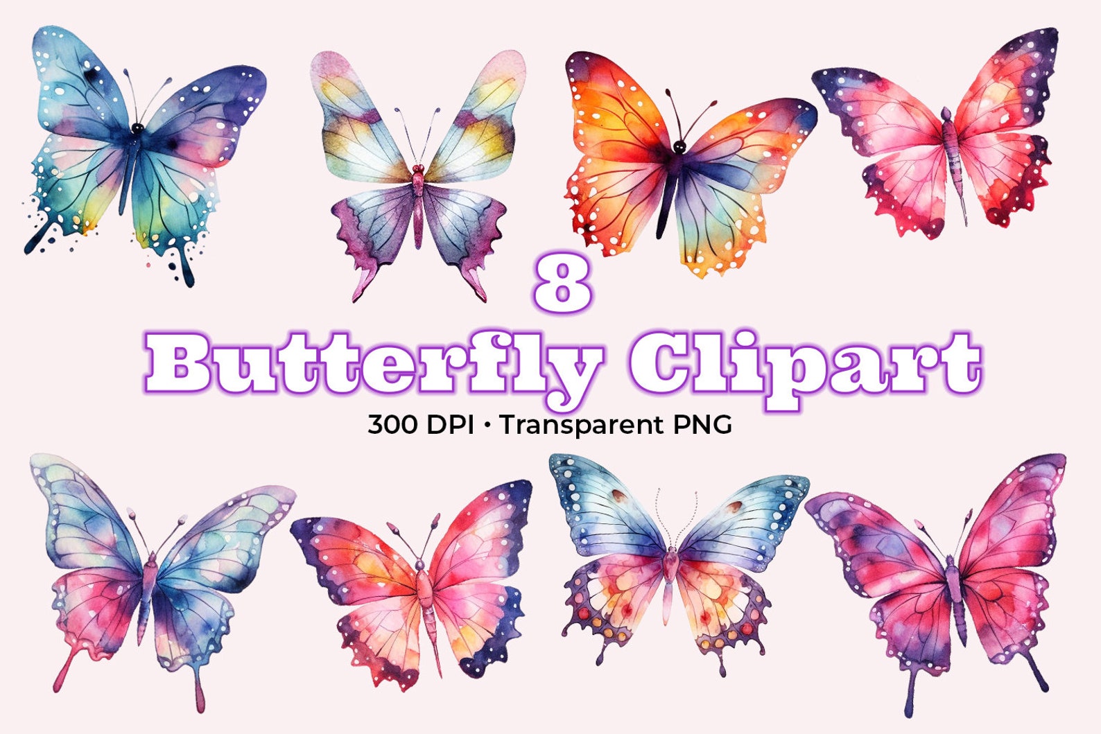 Butterfly Clipart Bundle, Butterfly Sublimation PNG - Etsy