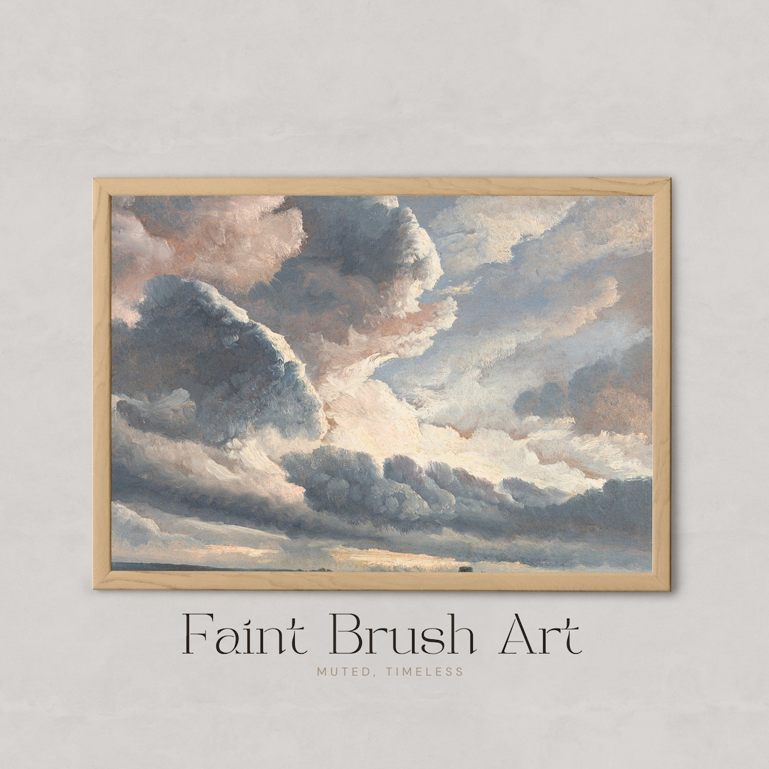 Moody Sunset Painting Cloud Study Atmospheric Sky Art - Etsy