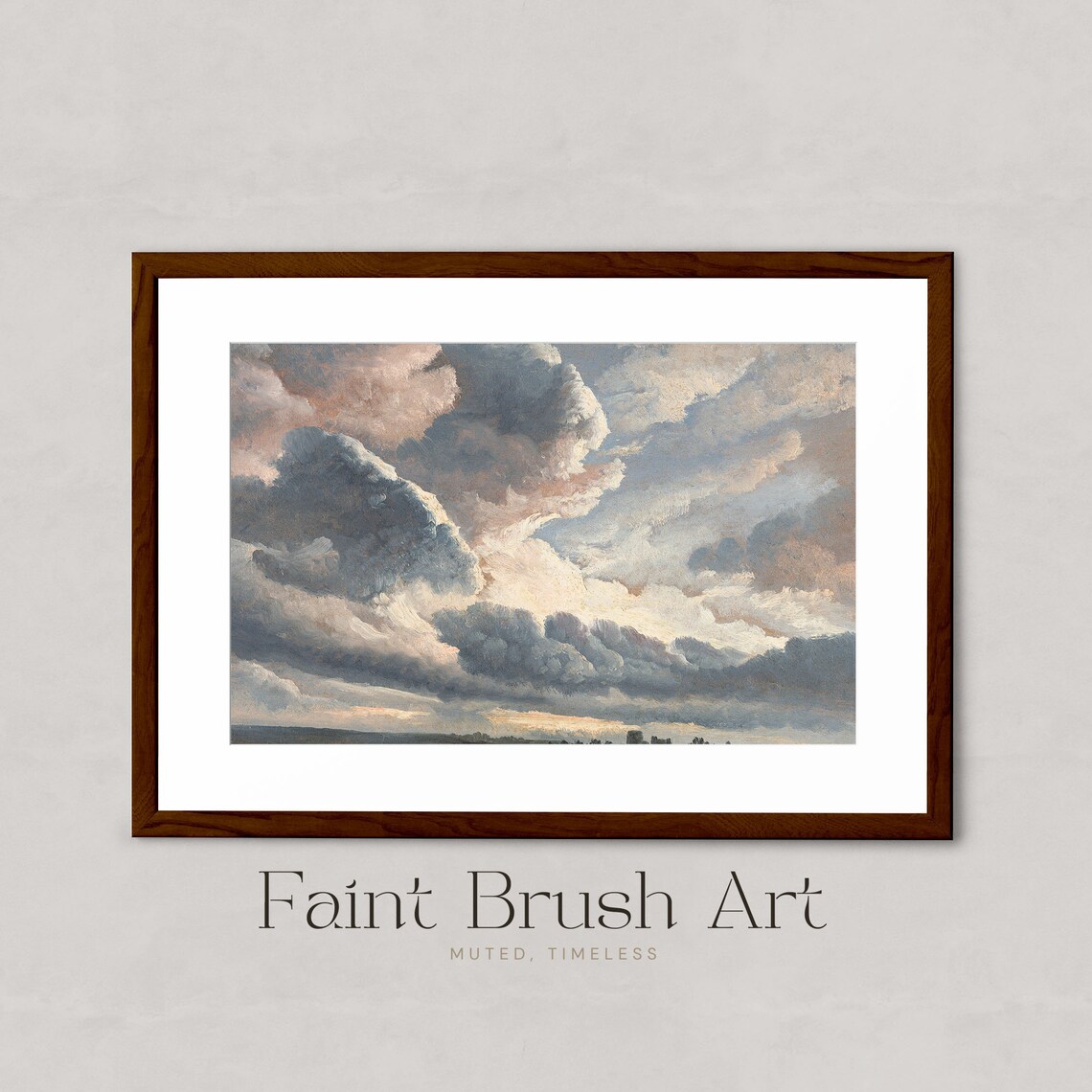 Moody Sunset Painting Cloud Study Atmospheric Sky Art - Etsy