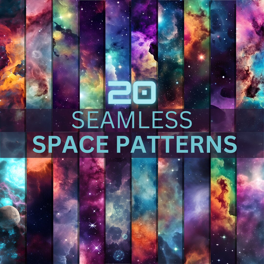 Seamless Space Pattern, Galaxy Digital Paper, Space Pattern, Universe ...