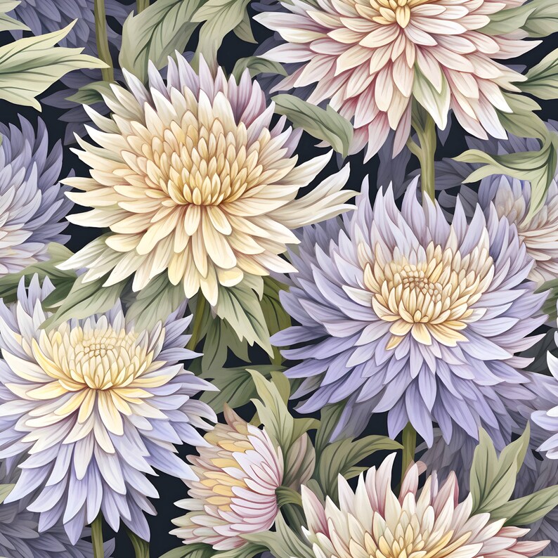 100 William Morris Style Seamless Floral Patterns, 50+ Flower Types and ...