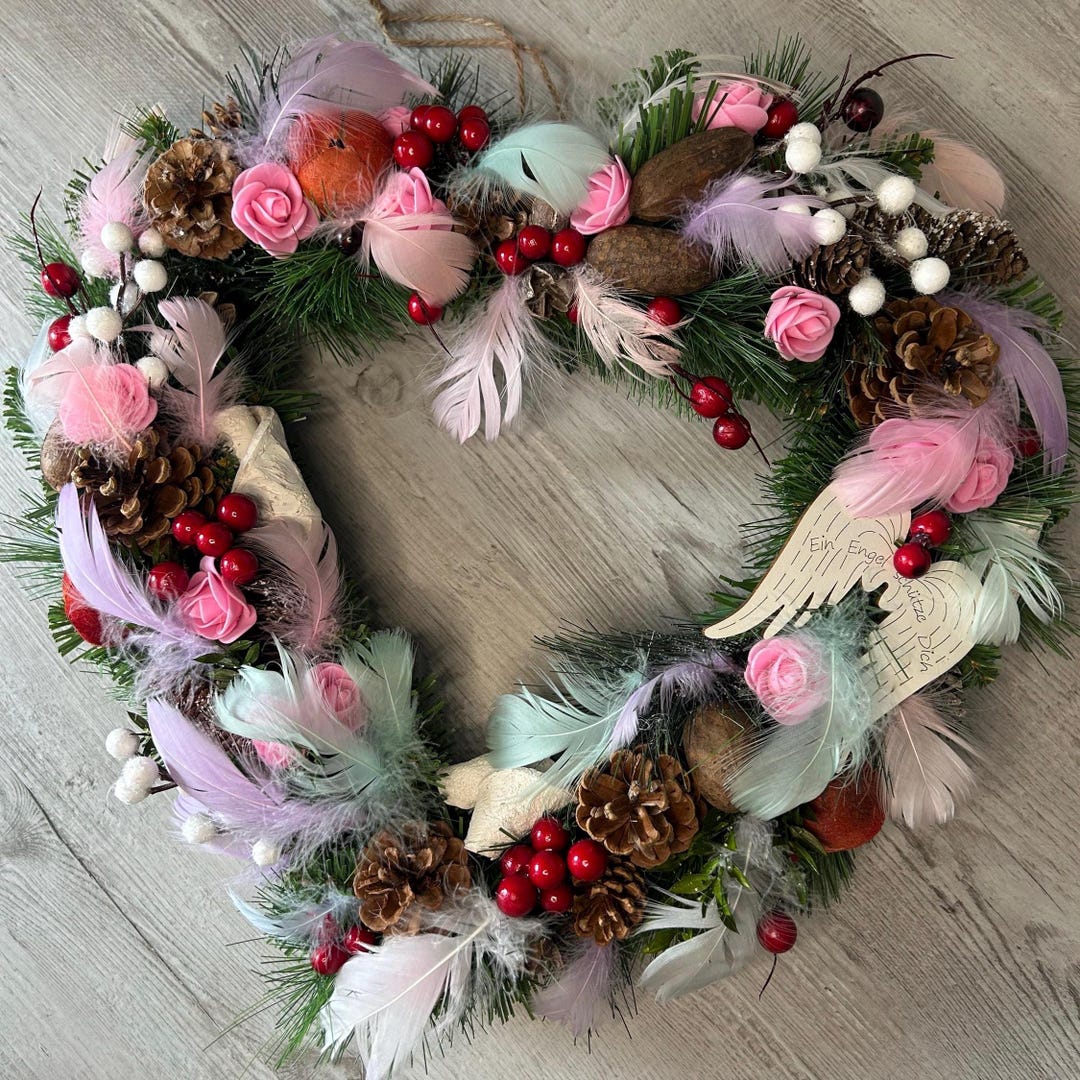 Heart Grave Arrangement, Grave Decoration, Red and Pink, Rainbow ...
