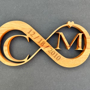 Personalized Infinity Wood Sign | Valentine's Day Gift | Infinity Sign ...