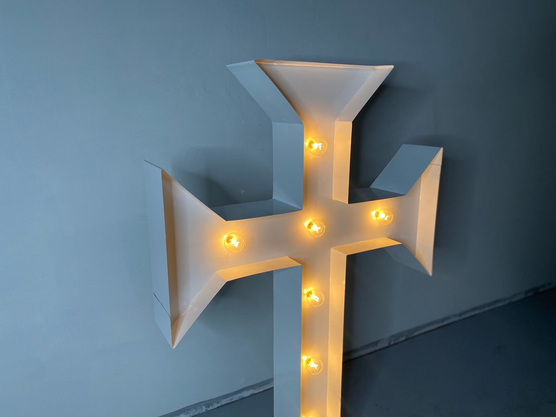 Large Lighted Cross 4ft 5ft Tall | Christmas Cross | Outdoor Christmas ...