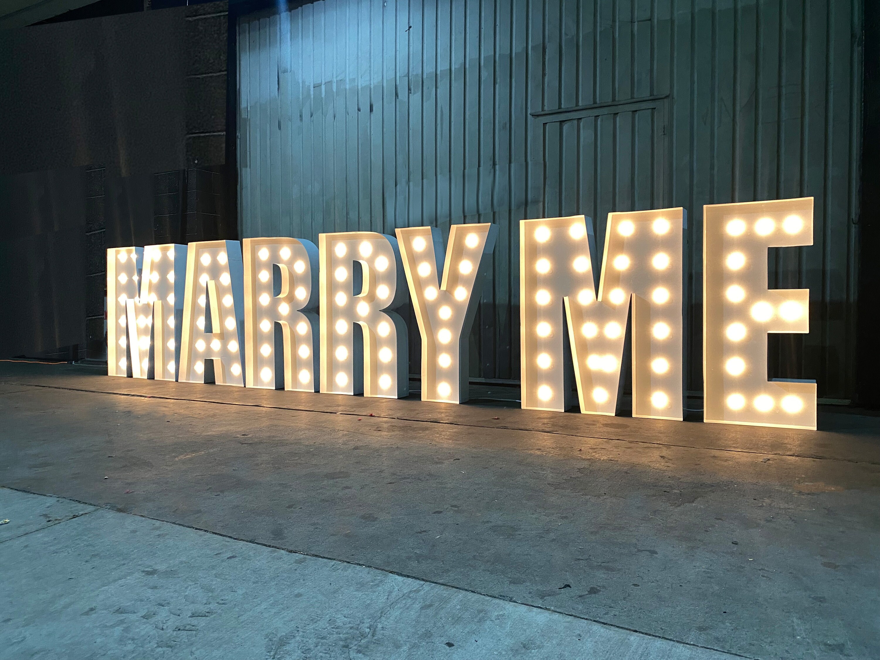 Marry Me Marquee Letters 4ft 5ft 6ft 7ft Tall (full Set Discounted ...