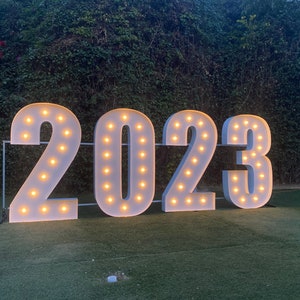 Extra Large Marquee Numbers 6ft Tall | Large Light up Numbers 5ft 6ft ...