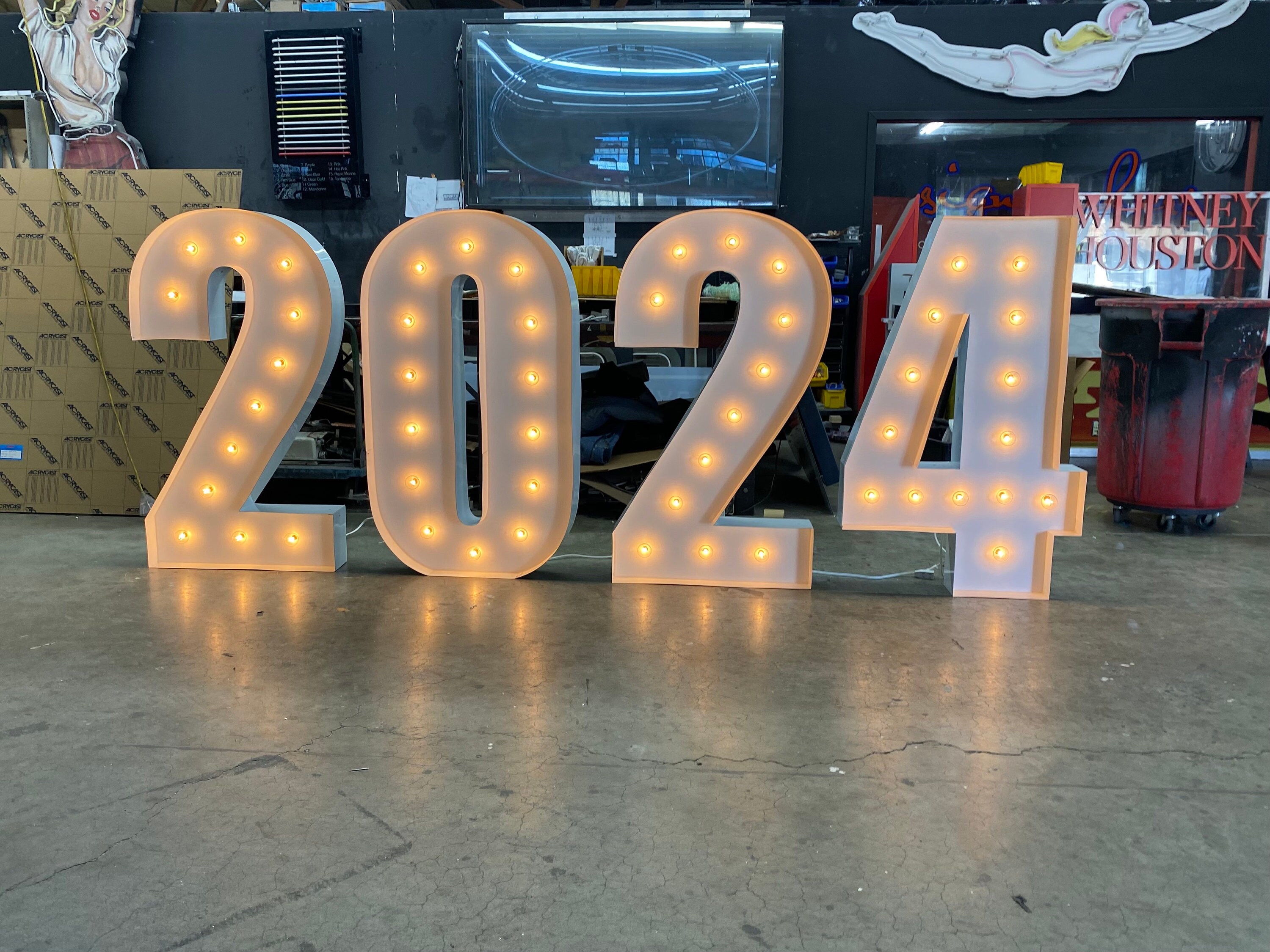 Large Marquee Numbers 6ft Tall | 2024 New Years Eve Decoration | Large ...