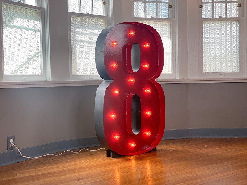 Large Marquee Numbers 5ft Tall Large Light up Numbers 4ft 5ft 6ft Tall ...