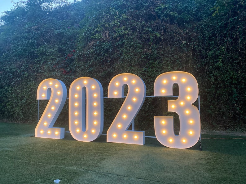 Large Marquee Numbers 6ft Tall | 2024 New Years Eve Decoration | Large ...