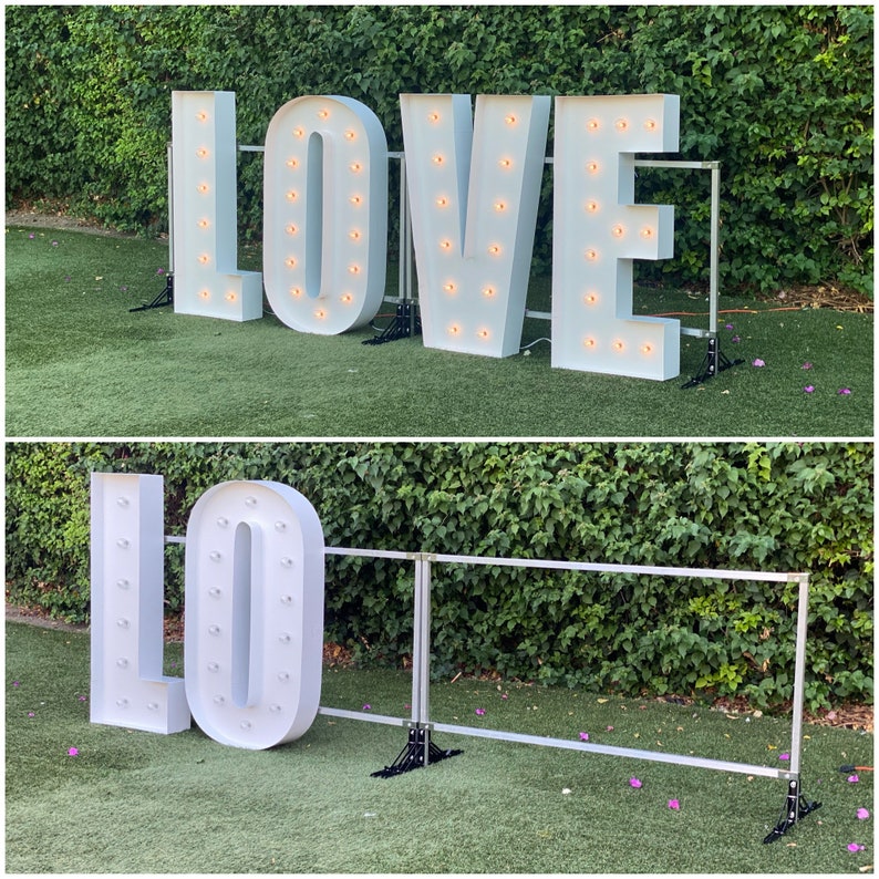 5ft Marquee Letters Metal Stand for Large Marquee Letters, Large Light ...