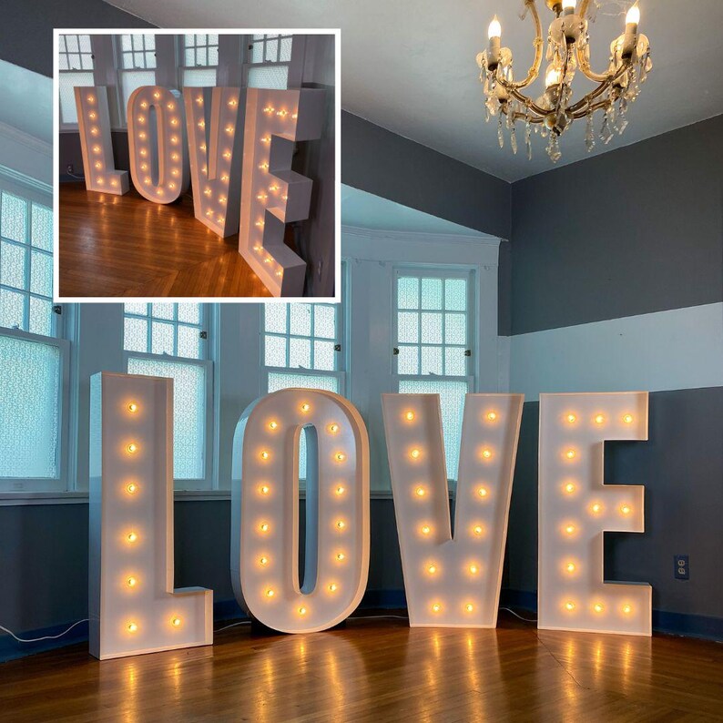 Large LOVE Marquee Letters 4ft Tall | Large LOVE Letters | Large LOVE ...