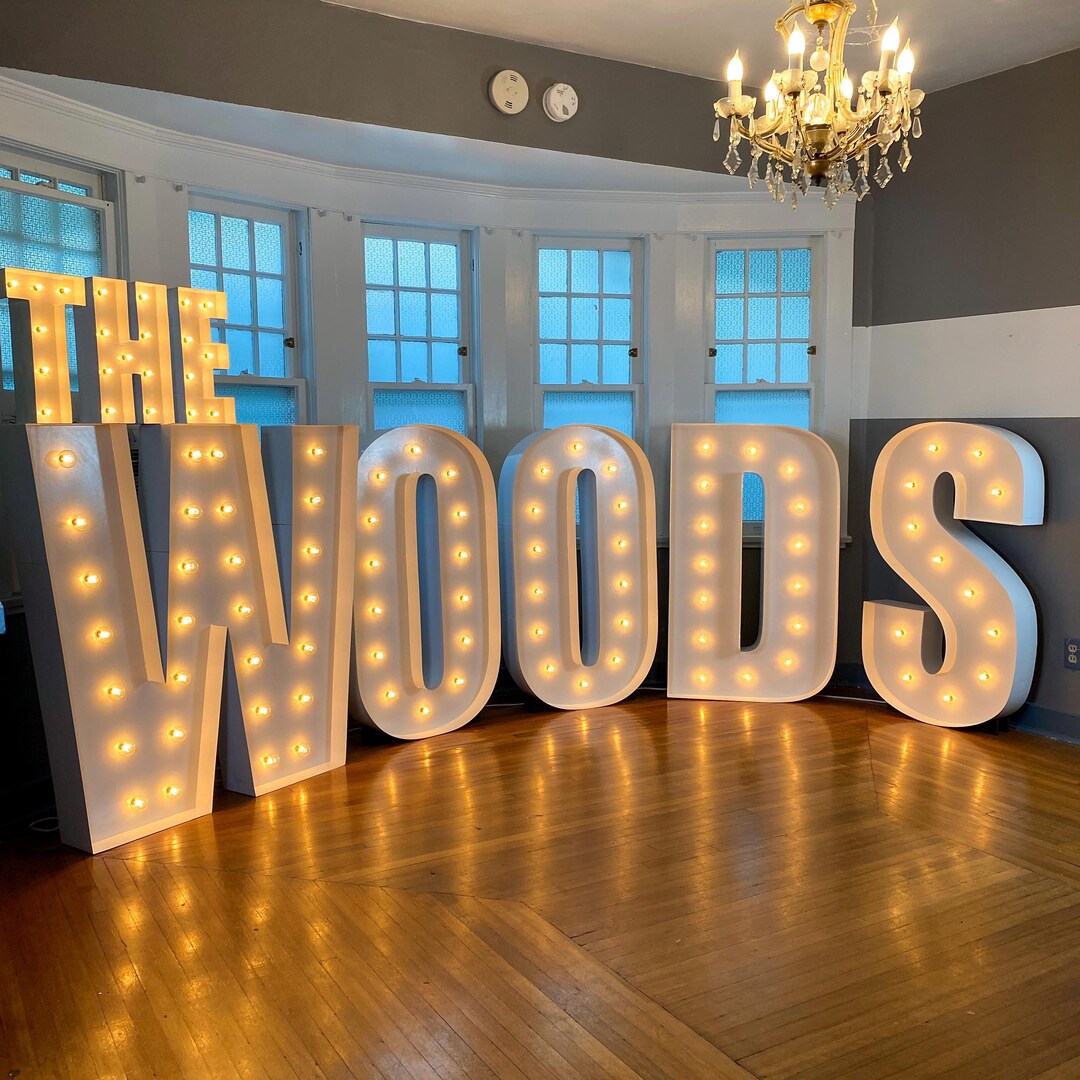 Large Marquee Letters Wooden 5ft Metal Marquee Letters With Lights 4 ...