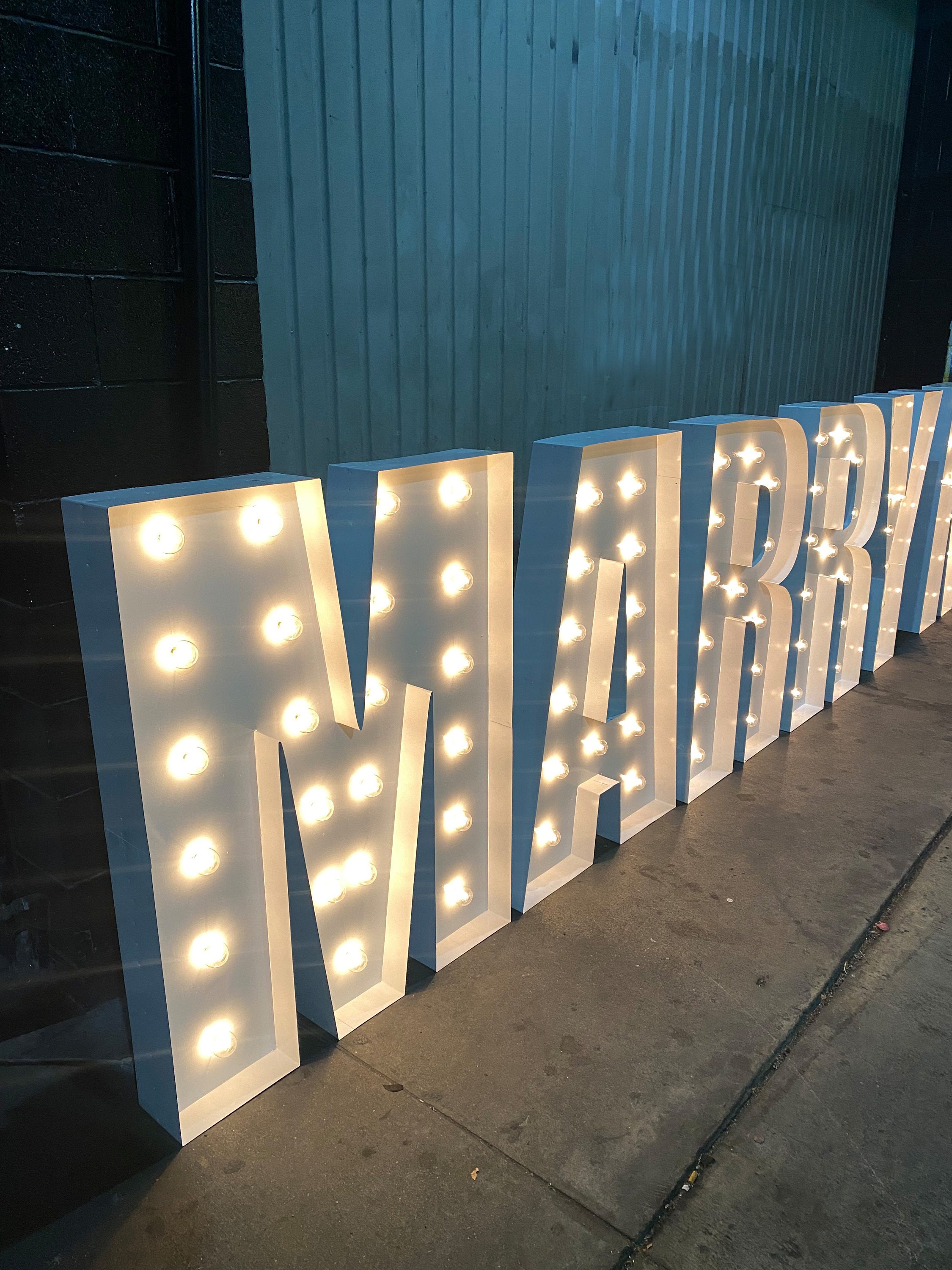 Marry Me Marquee Letters 4ft 5ft 6ft 7ft Tall (full Set Discounted ...