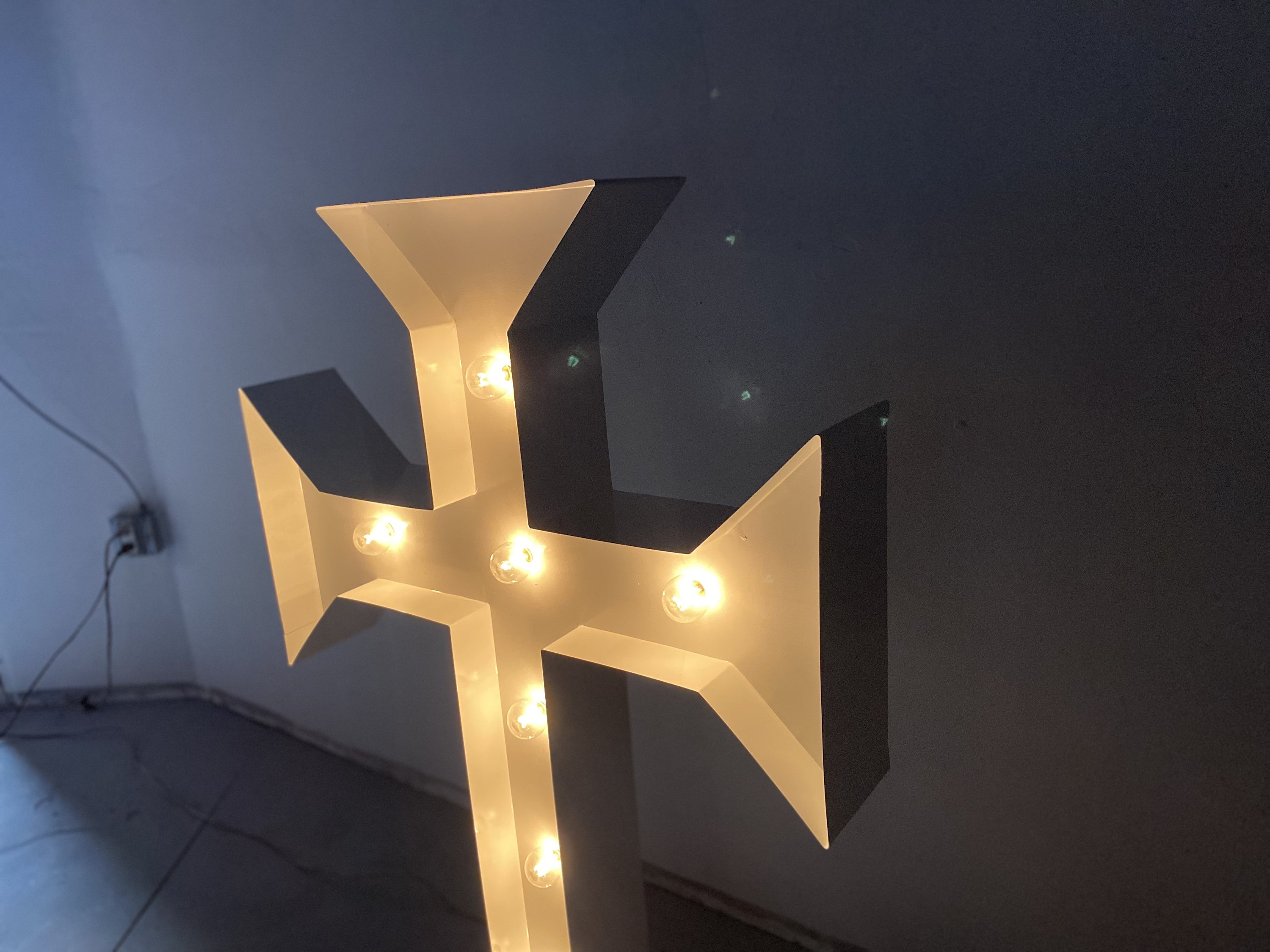 Large Lighted Cross 4ft 5ft Tall | Christmas Cross | Outdoor Christmas ...