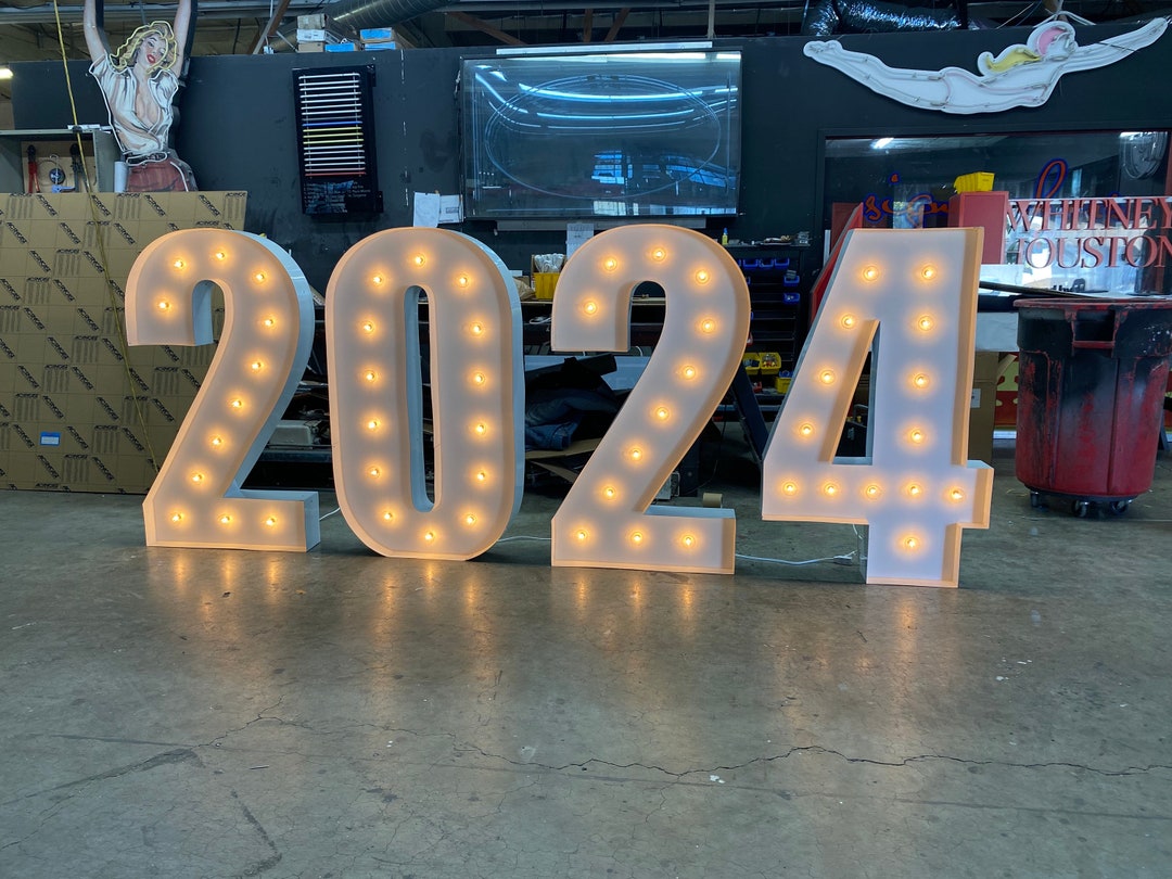 Large Marquee Numbers 6ft Tall | 2024 New Years Eve Decoration | Large ...