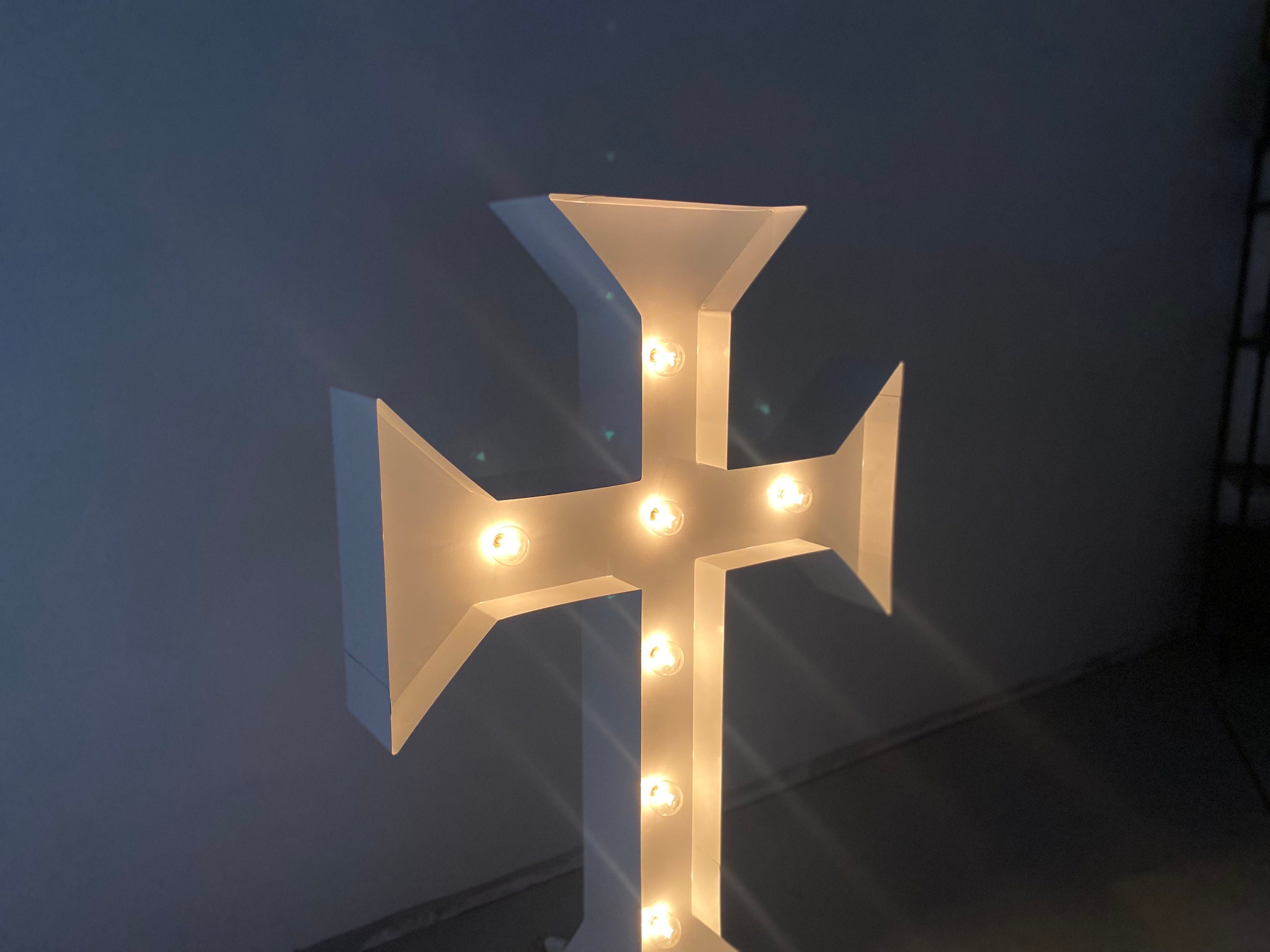 Large Lighted Cross 4ft 5ft Tall | Christmas Cross | Outdoor Christmas ...
