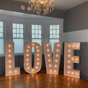 Large LOVE Marquee Letters 4ft Tall Large LOVE Letters Large LOVE Sign ...
