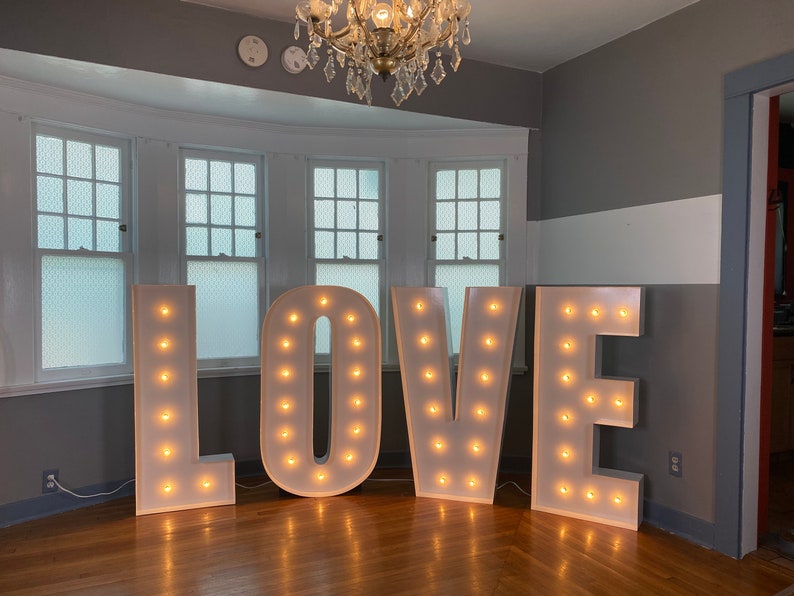 Large LOVE Marquee Letters 4ft Tall Large LOVE Letters Large LOVE Sign ...