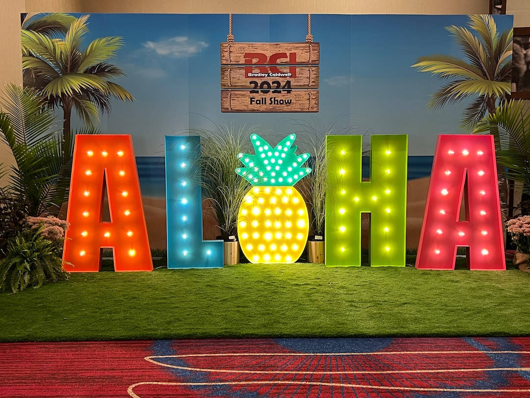 Large ALOHA Light up Letters Light up Sign | Large Pineapple Light up ...