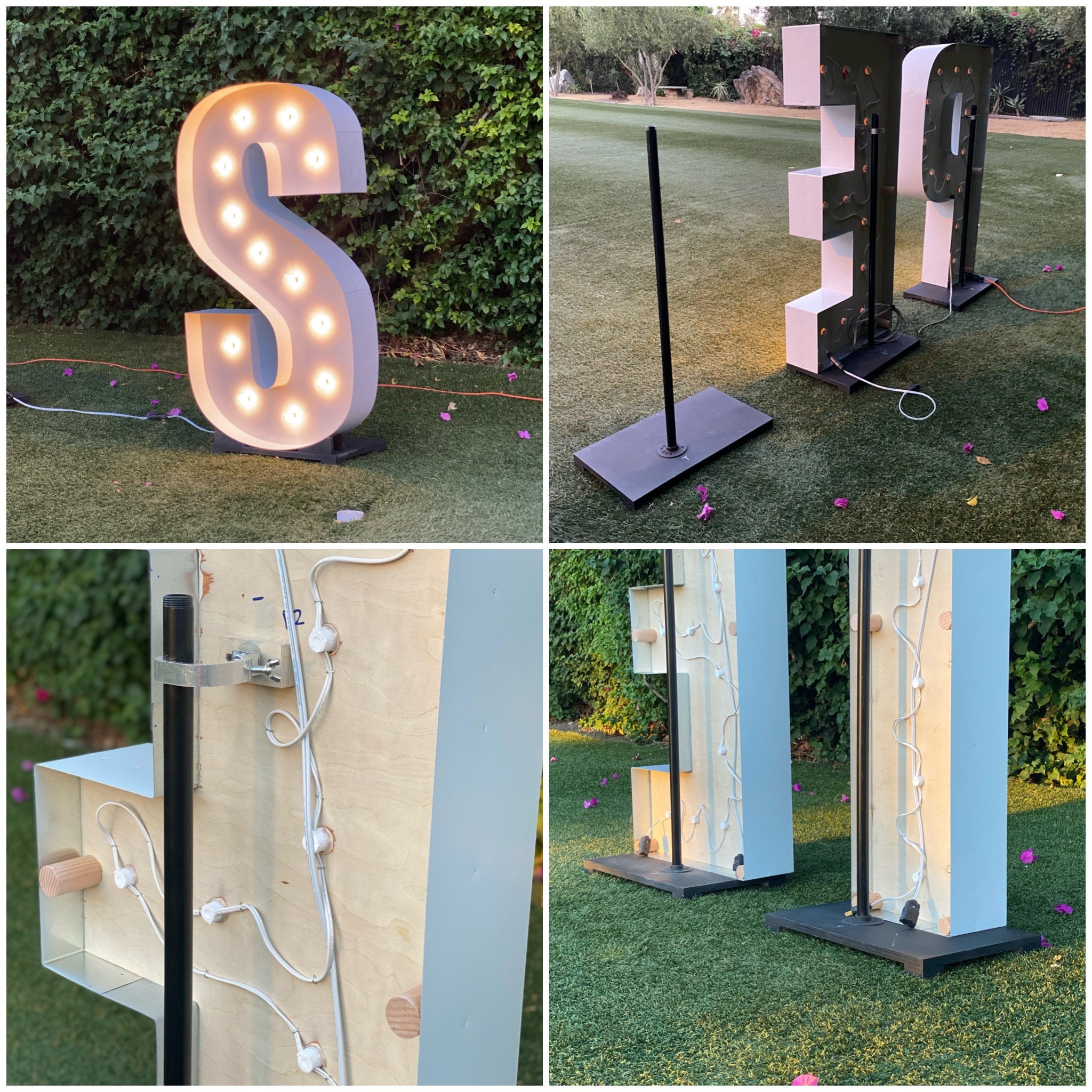 4ft Marquee Letters Metal Stand for Large Wood Marquee Letters 4ft ...