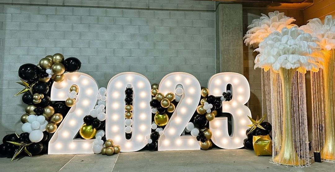 Large Marquee Numbers 6ft Tall | 2024 New Years Eve Decoration | Large ...