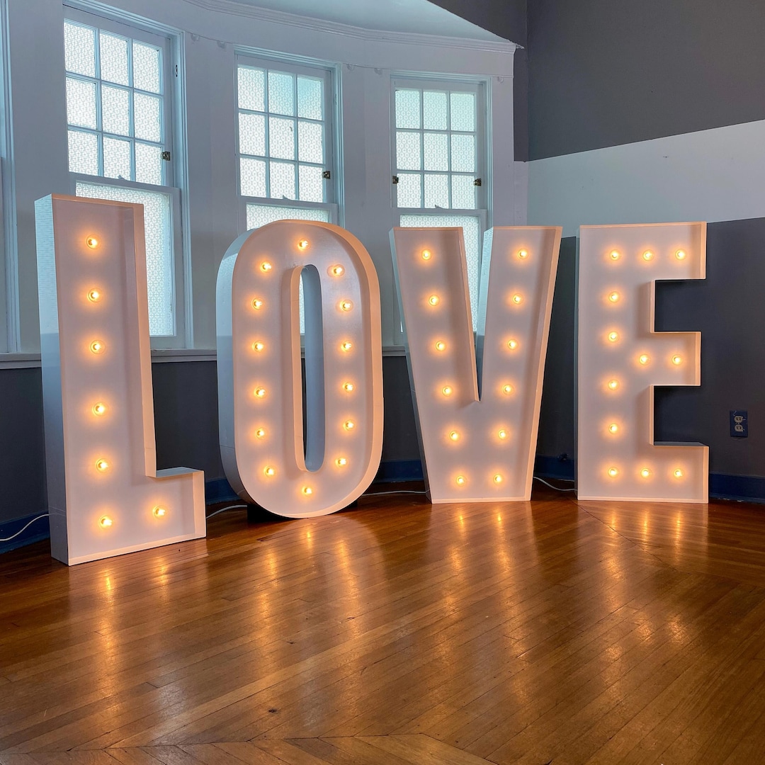 Large LOVE Marquee Letters 4ft Tall | Large LOVE Letters | Large LOVE ...