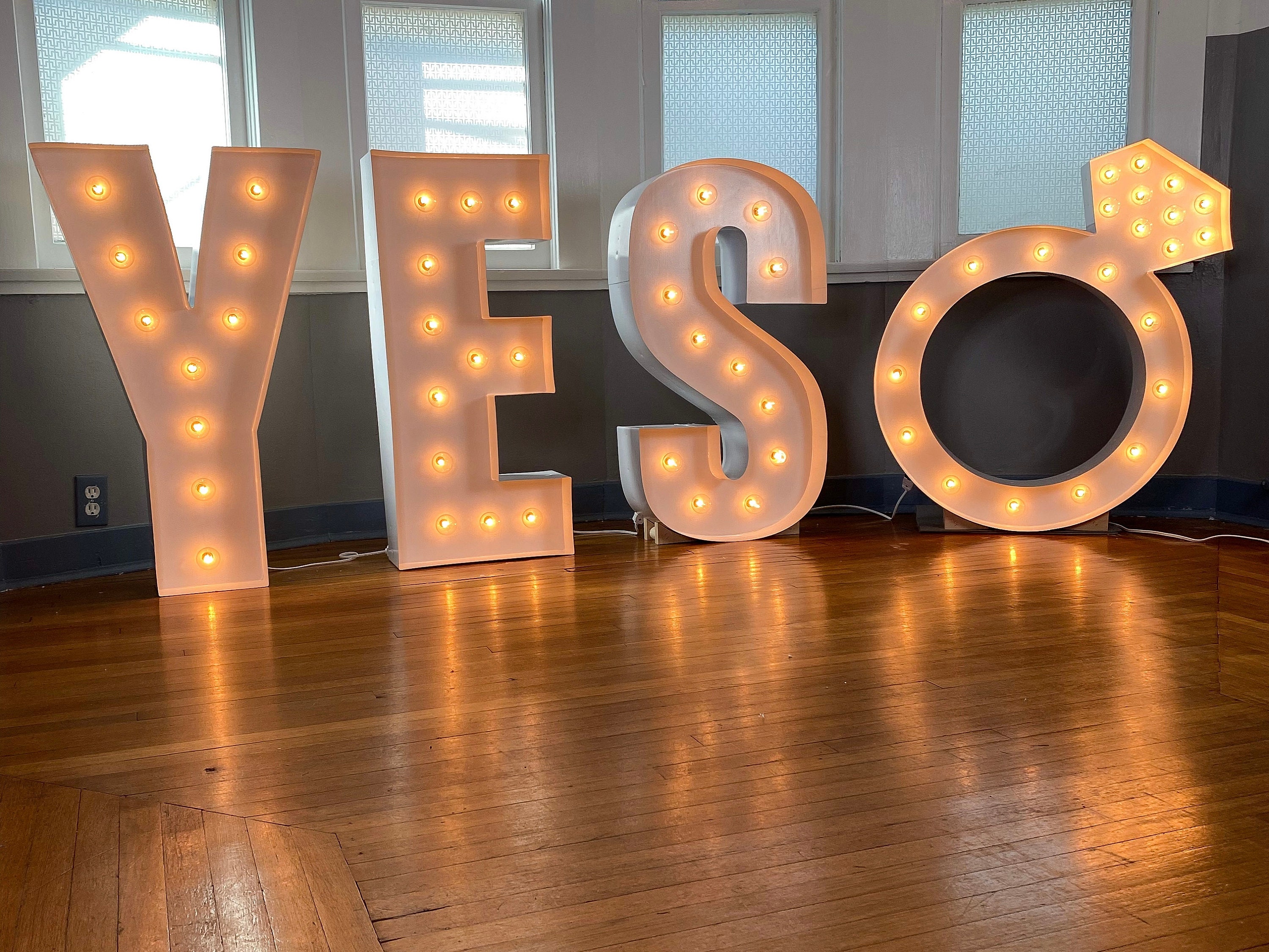 Large Marquee Ring 4ft Tall | Large Marquee Symbol | Large Light up ...
