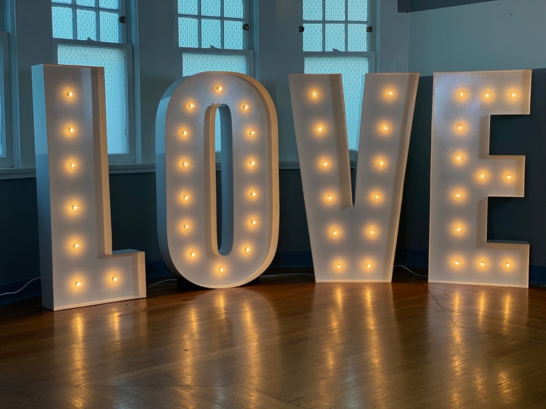 Large LOVE Marquee Letters 4ft Tall Large LOVE Letters Large LOVE Sign ...