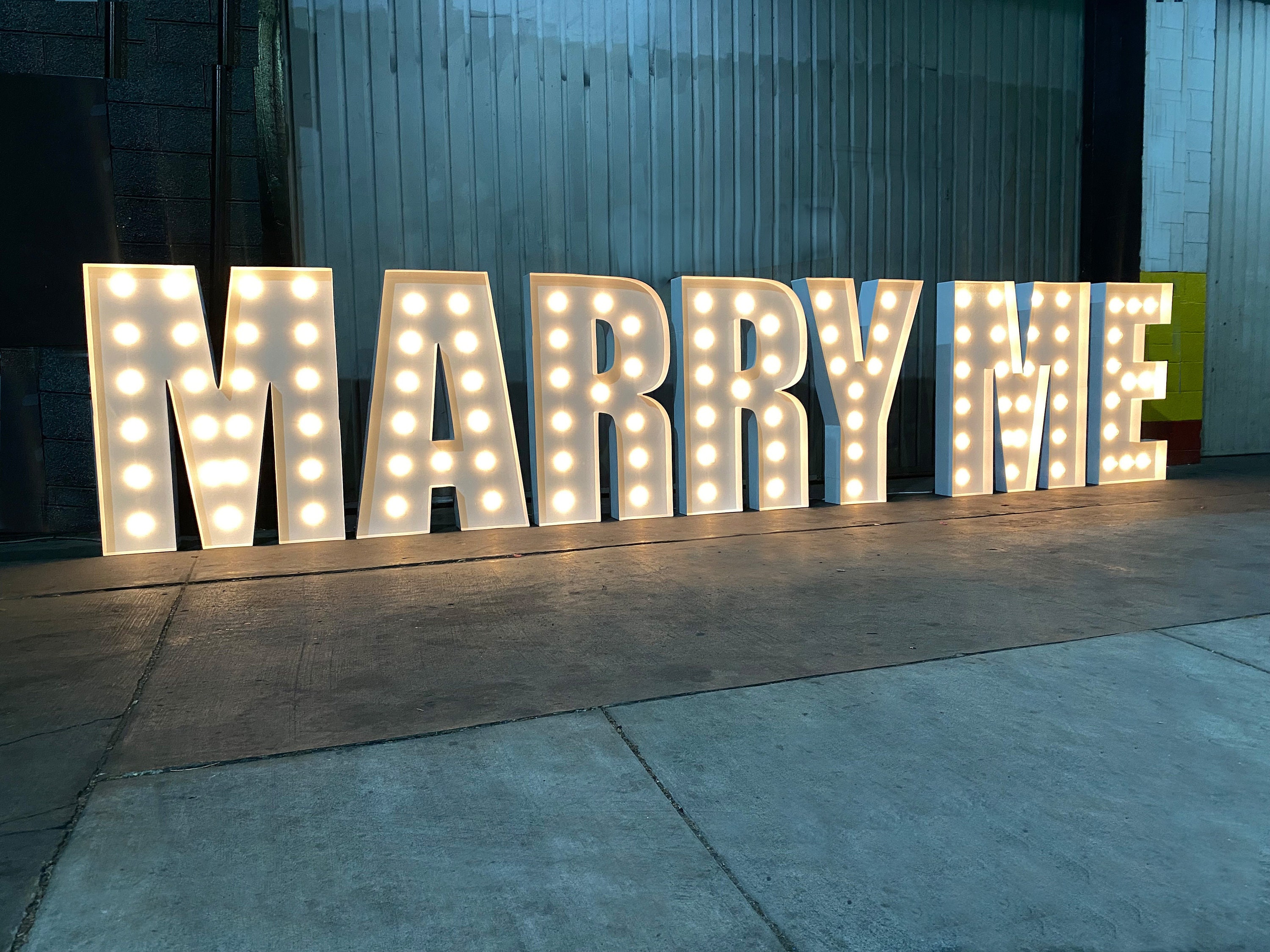 Marry Me Marquee Letters 4ft 5ft 6ft 7ft Tall (full Set Discounted ...