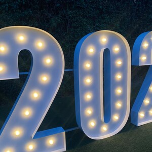 Extra Large Marquee Numbers 6ft Tall | Large Light up Numbers 5ft 6ft ...