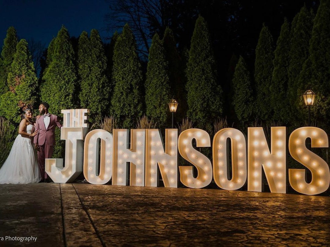 Wedding Letters Large Marquee Letters 4ft Tall 5ft Tall 6ft 7ft Tall ...