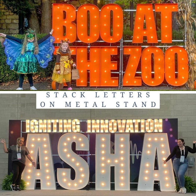 4ft Marquee Letters Metal Stand for Large Wood Marquee Letters 4ft ...