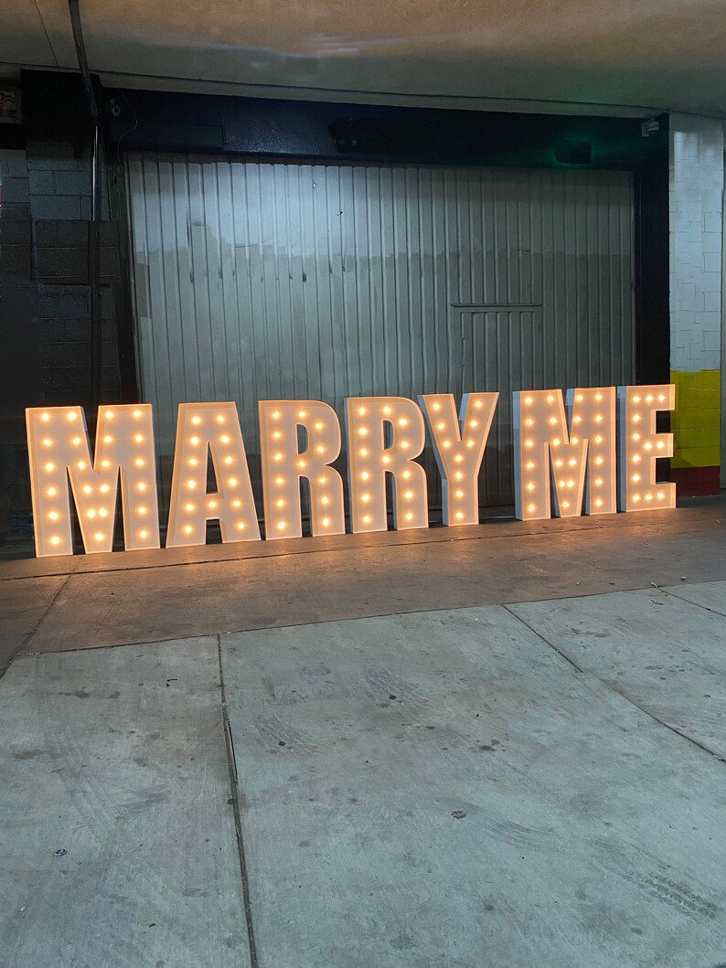Marry Me Marquee Letters 4ft 5ft 6ft 7ft Tall full Set Discounted Price ...