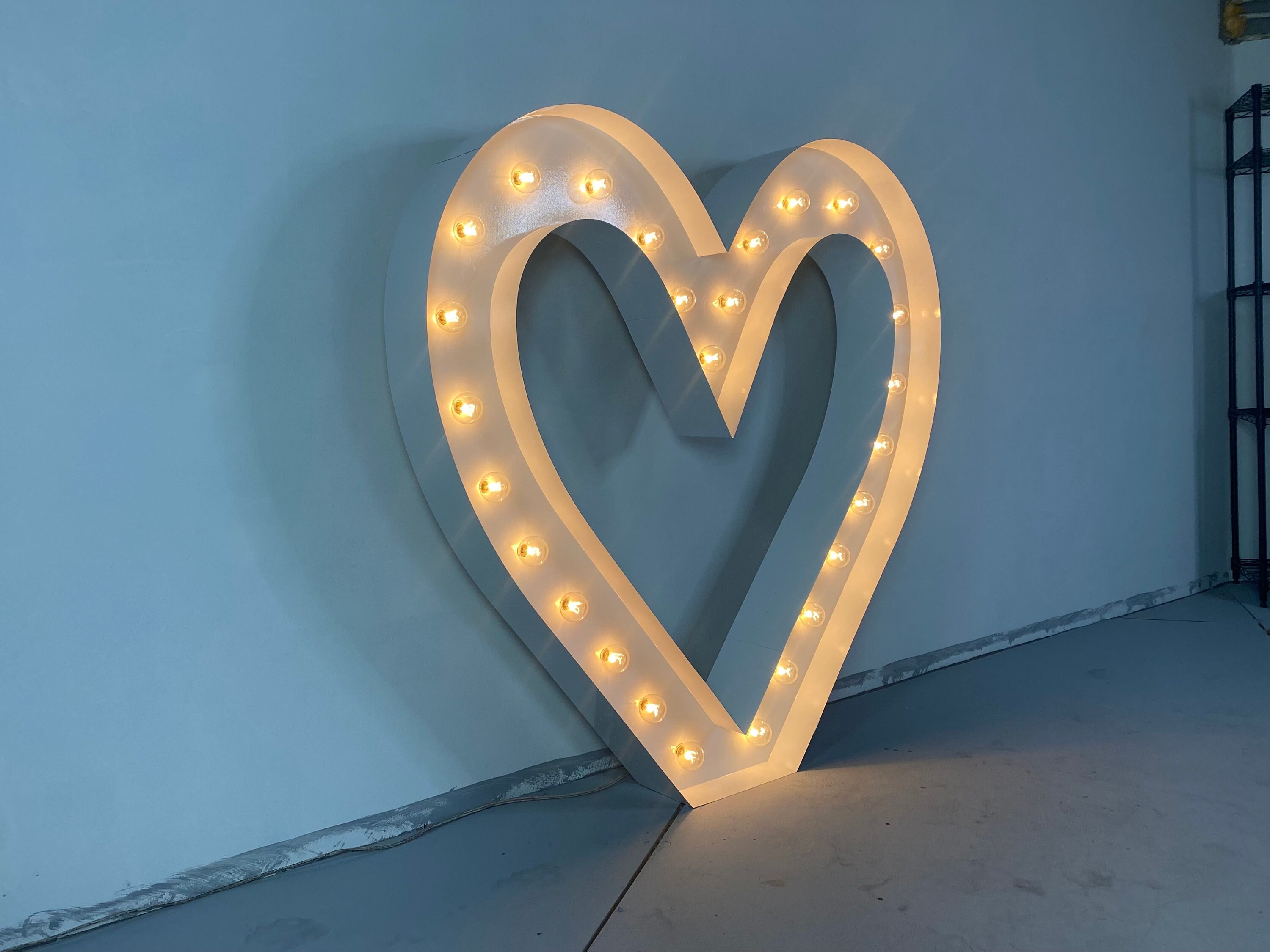 Large Marquee Heart 4ft Tall Marquee Heart Shape Symbol Light up ...