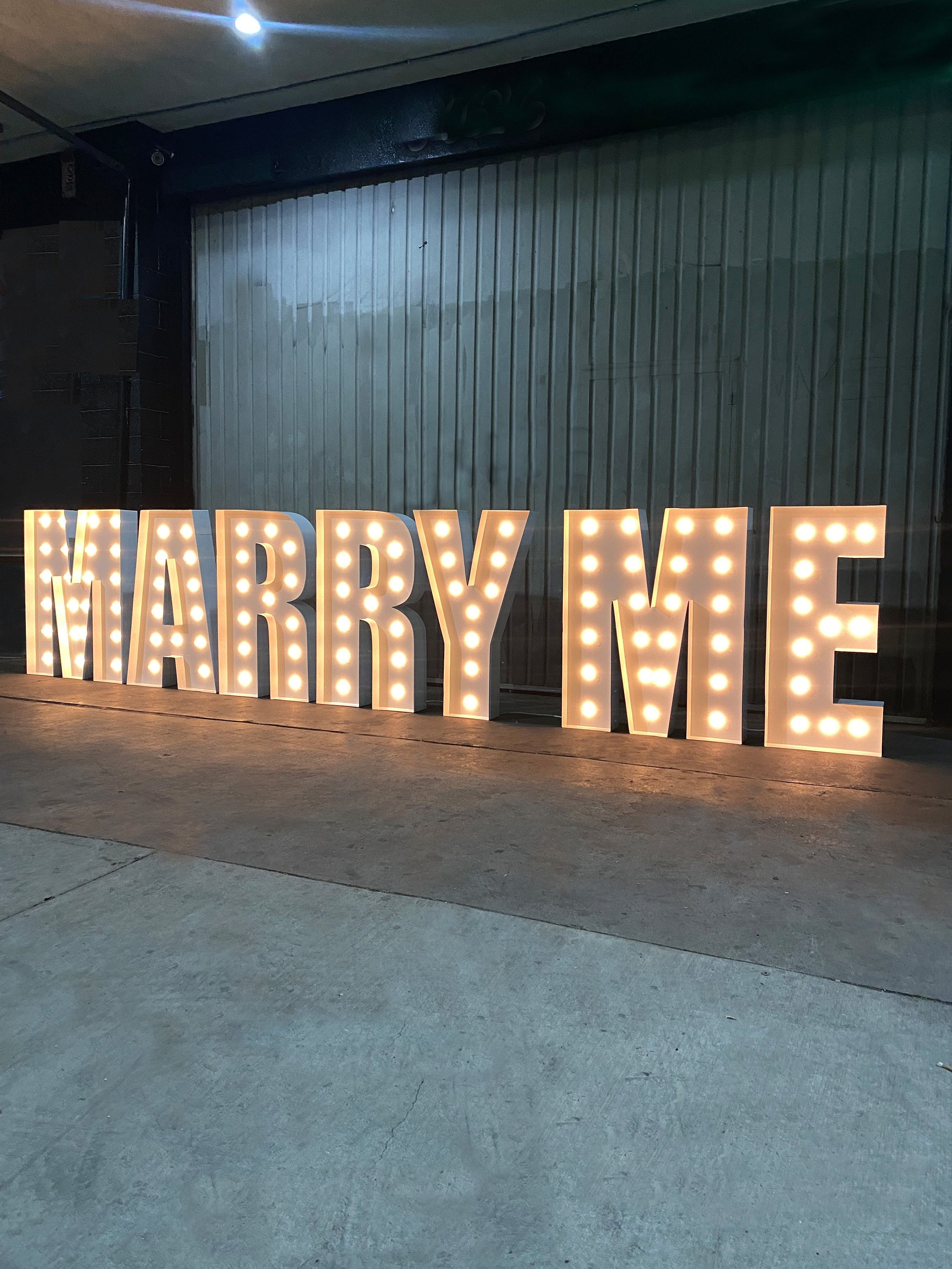 Marry Me Marquee Letters 4ft 5ft 6ft 7ft Tall (full Set Discounted ...