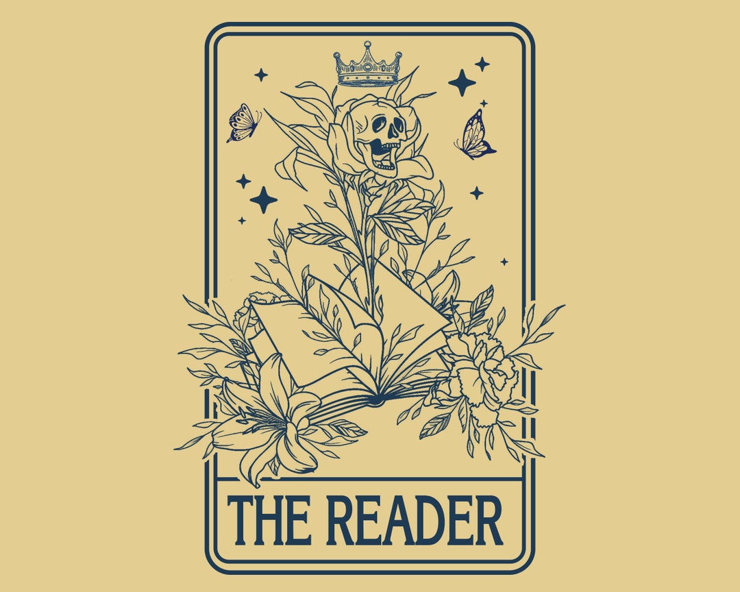 Vintage the Reader Card PNG the Reader Tarot Card Png Floral - Etsy