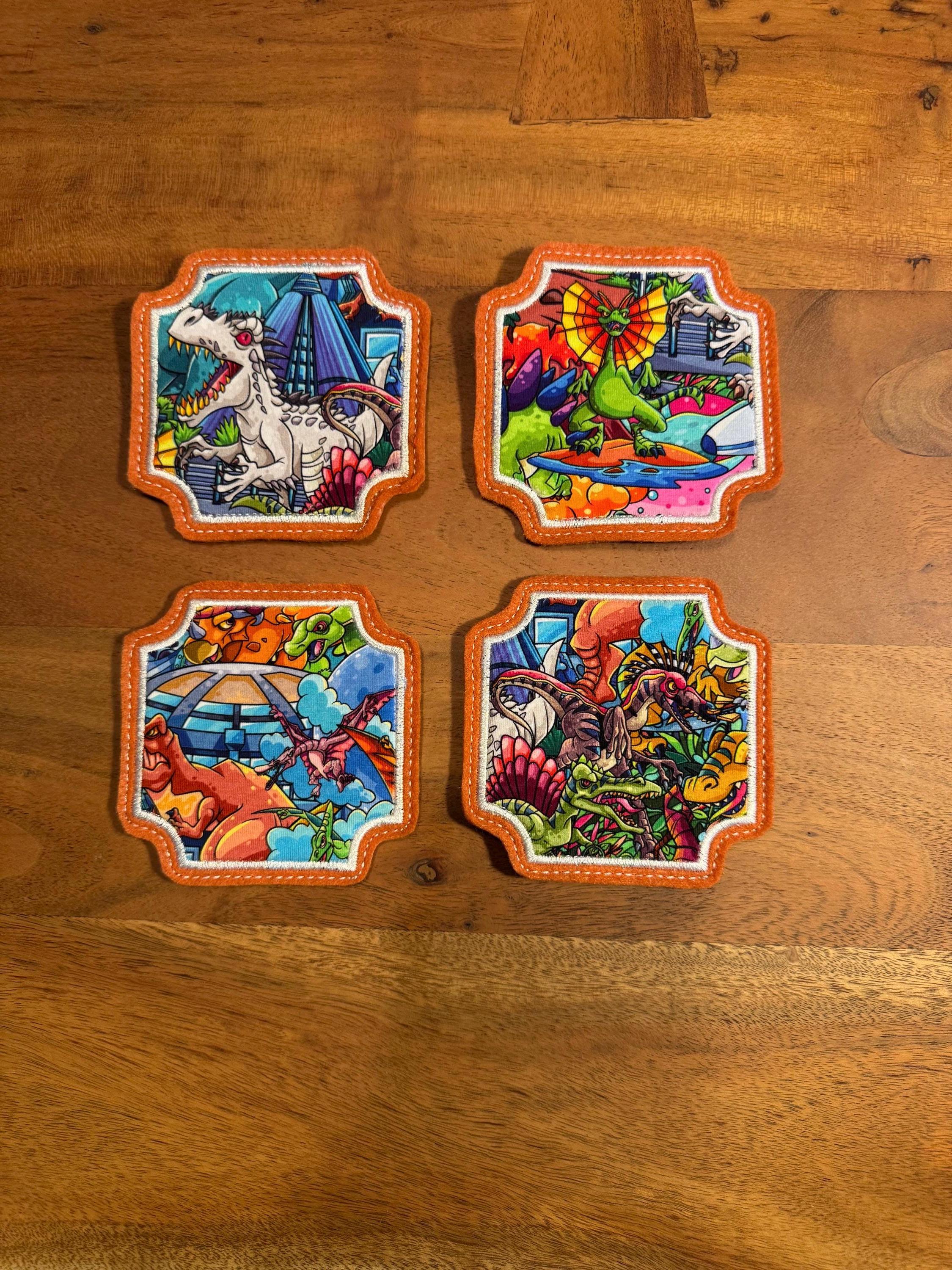 Jurassic World Dinosaur Coaster Set, Table Coaster, Housewarming Gift ...