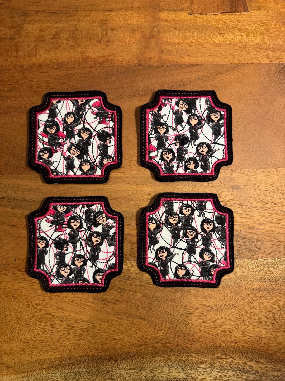 Edna Mode Incredibles Coaster Set Table Coaster, Housewarming Gift for ...