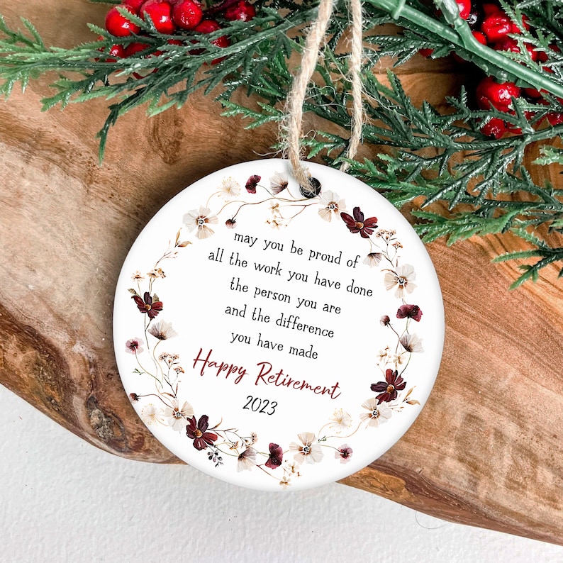 Retirement Gifts Happy Retirement 2023 Ornament Retirement - Etsy