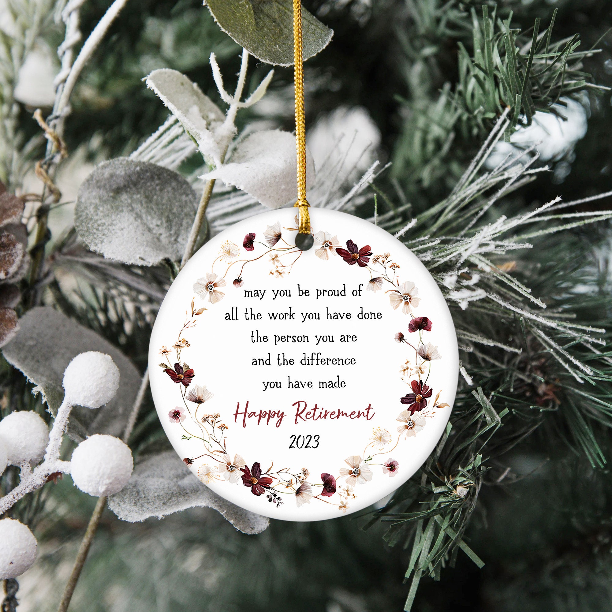 Retirement Gifts Happy Retirement 2023 Ornament Retirement - Etsy