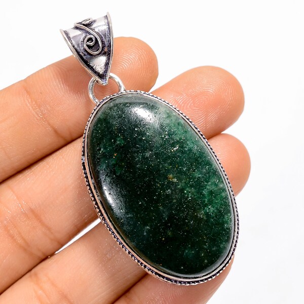 Green Stone Pendant - Etsy