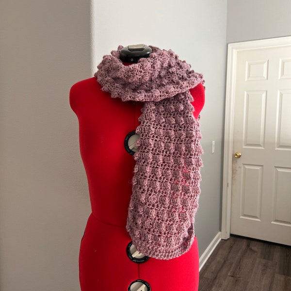 Popcorn Stitch Scarf - Etsy