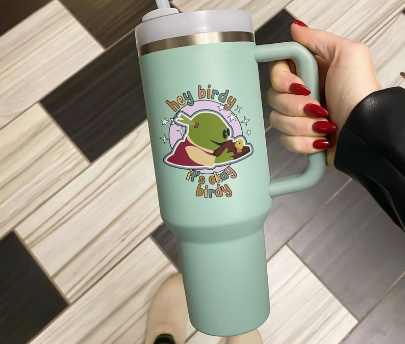 Hey Birdy, It's Okay Birdy 40oz Tumbler, Nanalan Meme, Nanalan Peepo ...